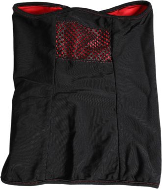 Dolce & Gabbana Mens Black Nylon Knitted Neck Warmer Balaclava Scarf Polyester Elastane