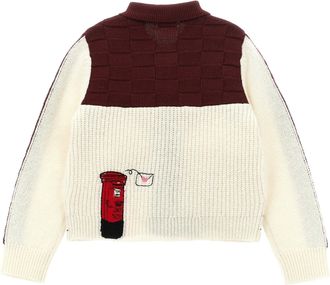 Burberry Townhouse Bear Cardigan - Burgundy