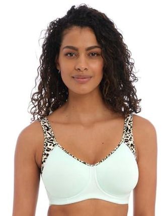 Freya F Active Beige Soutien-Gorge &agrave; Couverture compl&egrave;te Opaque pour Femme, L&eacute;opard Pur Aigue-Marine, 32F