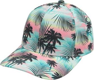 ZLYC Casquette de baseball hawaïenne à imprimé floral réglable pour femme, Palmier, Taille unique