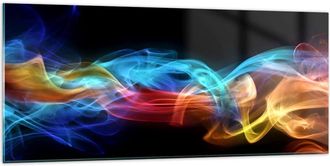 Arttor Wandbilder Dekoration Wohnzimmer Abstrakt luft bunt figur Panorama Bilder auf Glas 120x50cm Glasbild Schlafzimmer Küche Wand Kunstdruck Art Groß Wandd