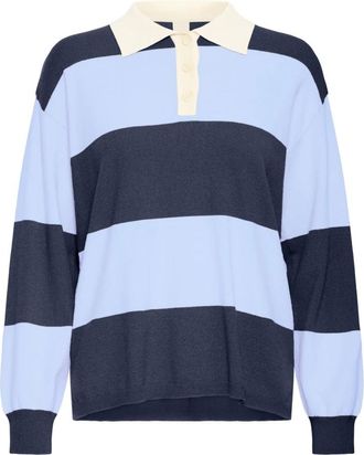 Ichi Ichi, Femme, Pulls, Bleu, Taille: 40 FR Blue Comb Polo