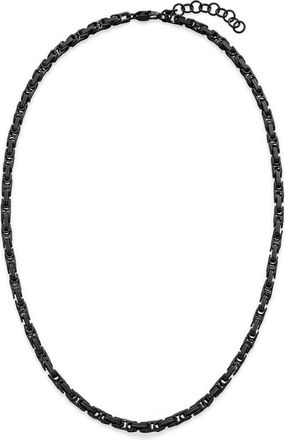 s.Oliver Herren Necklace - Halskette aus mattiertem Edelstahl - IP Schwarz - Verstellbar bis 55 cm - wasserfest & hautfreundlich