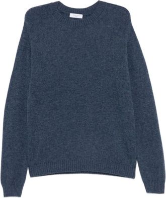 Boglioli Pull en maille &agrave; col rond - Homme - Pulls - Bleu - Taille: M