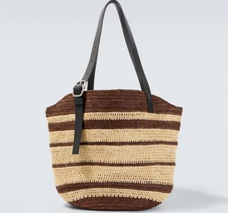 Loewe Sac seau Paulas Ibiza Loop en raphia