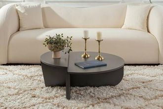 Dmora Couchtisch Wand 90x60x35h cm Schwarz