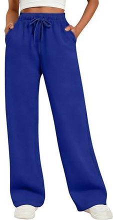 Generic Pantalon De Sport Femme Chic D&eacute;t&eacute; Long Pants Respirant Classique Pas Cher Sweatpants Tendance Chic Elegant Surv&ecirc;tement D&eacute;tente Mode Taille Elastique 2