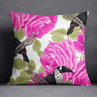 Bonamaison Le Jardin du Lin Kissenhüllen, Cotton, Mehrfarbig, 45x45