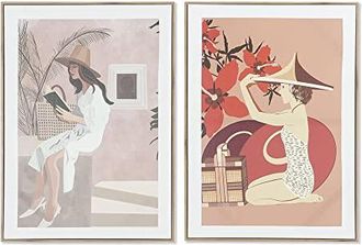 DKD Home Decor Damen Bild (2 Stück) (50 x 3 x 70 cm) (Referenz: S3017891)