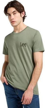 Lee Medium Wobbly Tee T-Shirt, Olive Stone, L Hommes
