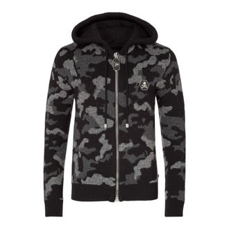 Plein Sport Gotha Strickjacke mit Kapuze - - Sport - Herren - Schwarzk - L
