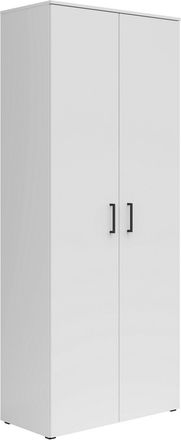 CARRYHOME Mehrzweckschrank, Weiß, Kunststoff, 5 Fächer, 80x195x40 cm, FSC MIX, stehend, Waschküche, Mehrzweckschränke