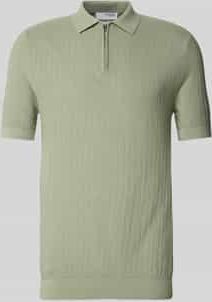 Selected Poloshirt mit kurzem Rei&szlig;verschluss