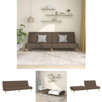vidaXL The Living Store Schlafsofa 2-Sitzer Taupe Stoff - Sofas