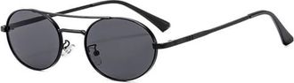 Generic Lunettes De Soleil &Agrave; Petite Monture En M&eacute;tal For Hommes, For Les Vacances, Le Plein Air, Sport Et Femmes(Black)