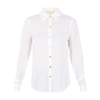 Michael Kors Seiden-Georgette-Bluse - - Blouses & Shirts - Damen - Wei&szlig; - XL