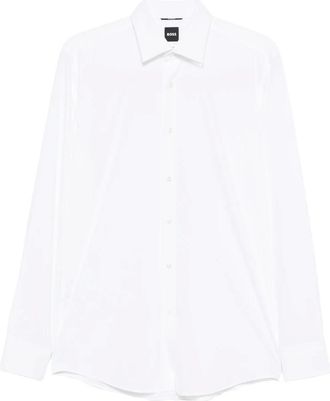 HUGO BOSS Homme, Chemises, Blanc, Taille: XL Chemise Polyester &Eacute;lasthanne