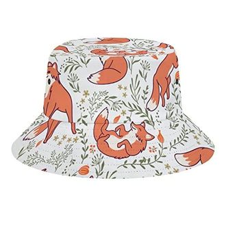 Generic Plantes Animaux Fleurs Chapeaux De Visière Anti-UV Seau Chapeau Respirant Casquettes Visières pour Plein Air Excursions Plage