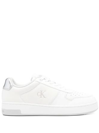 Calvin Klein Jeans baskets en daim à logo embossé - Blanc