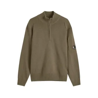 Lyle & Scott Homme, Pulls, Vert, Taille: S Maille Laine dAgneau Demi-Zippée