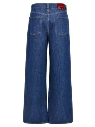 Gucci Womens Blue Cotton Relaxed Fit Jeans Clothing