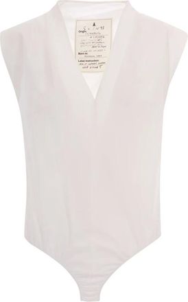 Patrizia Pepe Femme, Tops, Blanc, Taille: 40 FR Popeline Body