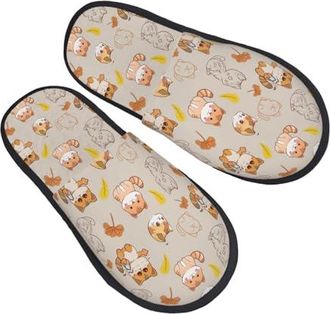 Generic Accueil Pantoufles Chats Mignons Kawaii L&eacute;gers Pantoufles En Feutre R&eacute;utilisables Chausson Hotel Pour Spa Camping Chambre M