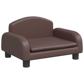 vidaXL Canap&eacute; pour enfants marron 50x40x30 cm similicuir vidaXL