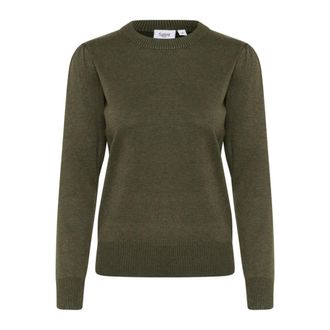 Saint Tropez Army Green Melange Strickpullover - - Knitwear - Damen - Gr&uuml;n - 2XL