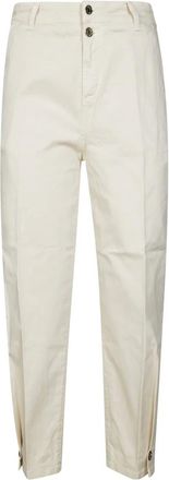 Liu Jo Femme, Pantalons, Blanc, Taille: W26 Pantalon Ballon avec Bouton Ornement&eacute;