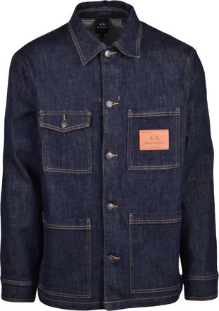 A|X Armani Exchange Homme, Vestes, Bleu, Taille: S Veste en jean