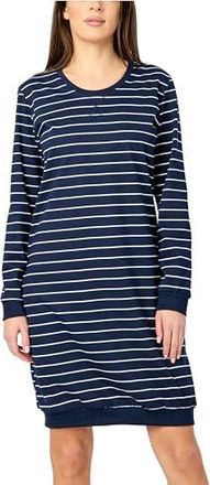 Merry Style Chemise de Nuit Vêtement dIntérieur Femme MS10-180 (Bleu Marine/Blanc Rayure, XL)