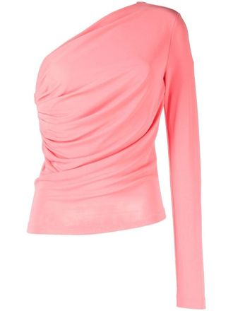 Dsquared2 t-shirt froncé à design à une épaule - Rose