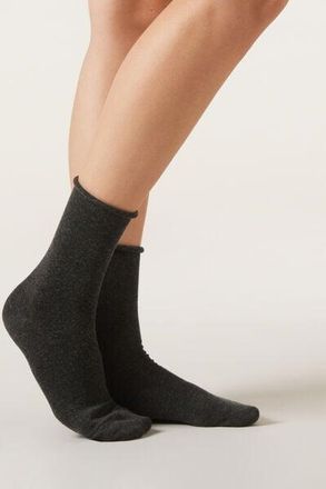 Calzedonia Kurze Socken Mit Cashmere Grau
