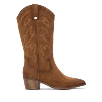 Xti Bottes de cowboy Femme Camel - Chaussures confortables et polyvalentes - Mode décontractée - Modèle 14430802 (Taille41)