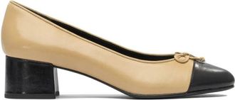 Tory Burch Tory Burch Hohe Schuhe - Beige Heeled Shoes With Rounded Toe - Gr. 7_5 - in Beige - f&uuml;r Damen