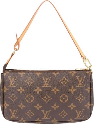 Louis Vuitton Crossbody Bags - Louis Vuitton Canvas Monogram Pochette Accessoire - Gr. unisize - in Braun - f&uuml;r Damen