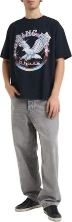 Rhude Homme, Tops, Noir, Taille: L Notting Hill Eagle Crewneck T-Shirt