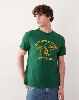 Polo Ralph Lauren T-shirt vintage &agrave; imprim&eacute; joueur de polo - Vert