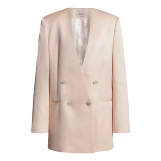Alberta Ferretti Femme, Vestes, Rose, Taille: 40 FR Veste crois&eacute;e en organza de soie