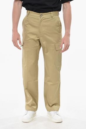 Versace Cargo-Hose Aus Baumwollgabardine Mit Dekorativem Knopf Versace