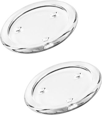 Cabilock 2 Stück Glas Kerzenhalter Aromatherapie Tischkerzenständer Transparent Kompakt Leicht Aromadekor