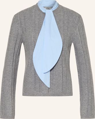 Maje Pullover Mit Abnehmbarer Schluppe grau