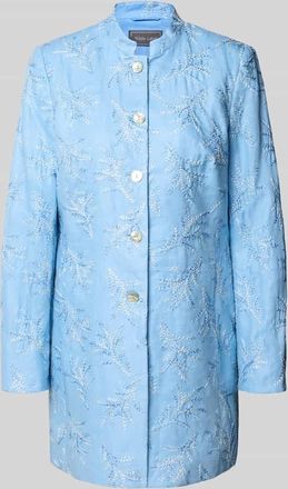 White Label Slim Fit Longblazer aus Leinen mit Stehkragen