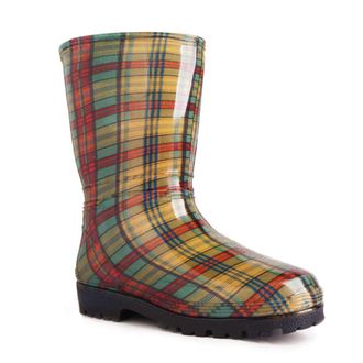 Demar Damen M&auml;dchen Gummistiefel Rainny Print (39/40, Karo)