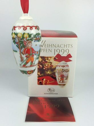 Hutschenreuther Porzellanzapfen Zapfen Weihnachtszapfen 1999 - Hutschenreuther - in OVP