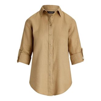 Ralph Lauren Karrie Long Sleeve Shirt - Femme - Blouses et Chemises - Beige - Taille: 42 FR