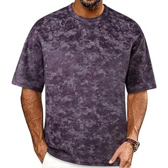 Generic DENGJIAMY T-shirts vintage pour hommes, chemise tie-dye pour hommes, v&ecirc;tements imprim&eacute;s &agrave; la mode, t-shirts &agrave; col rond, t-shirts classiques &agrave; la mode,