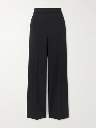 Joseph Alane Hose Mit Weitem Bein Aus Cady Mit B&uuml;gelfalten - Schwarz