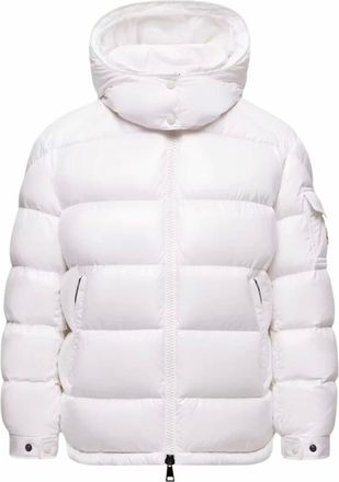 Moncler Doudoune courte &agrave; capuche Maire - Femme - Vestes - Blanc - Taille: 34 FR